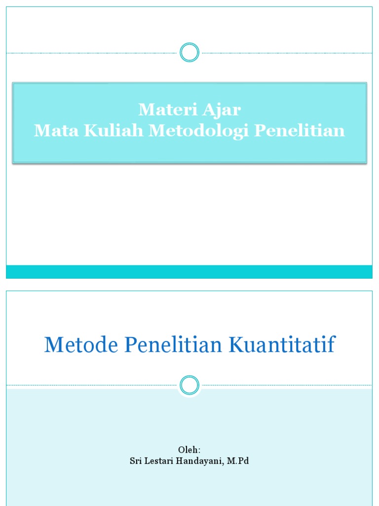 PPT Materi Ajar Metodologi Penelitian (Ganjil 2018-2019) | PDF