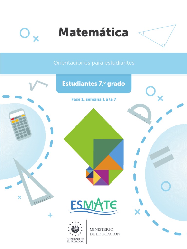 Orientaciones Estudiante Matematica 7mo Grado s1 s7 f1 | PDF