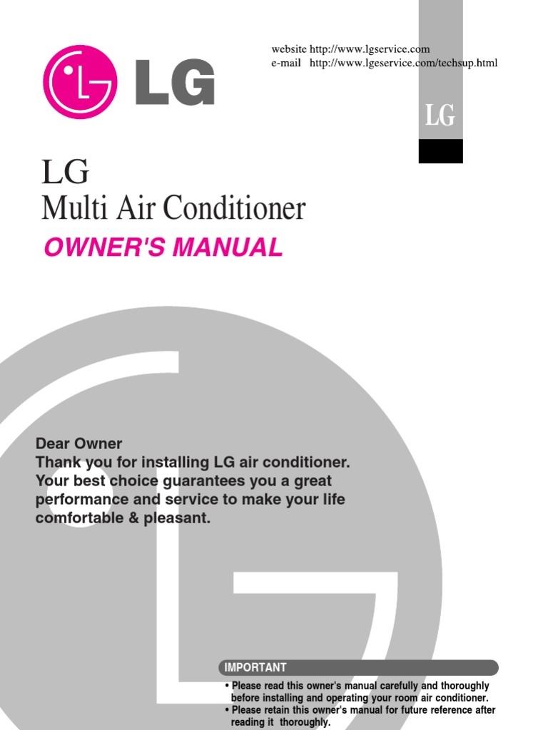 LG Manual | PDF | Air Conditioning | Hvac