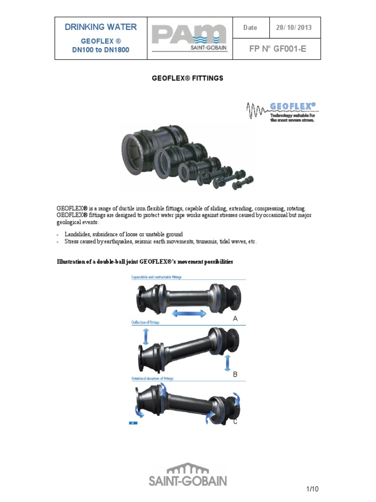 GeoFlex Uniones Flexibles | PDF | Pipe (Fluid Conveyance ...