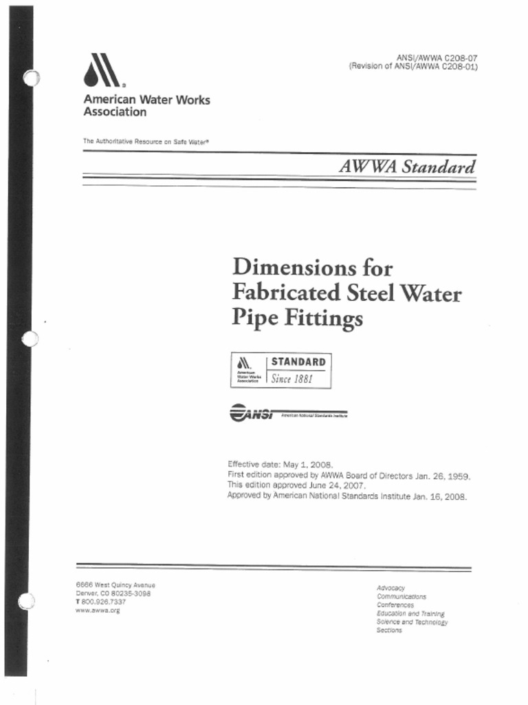 Awwa C-208 | PDF