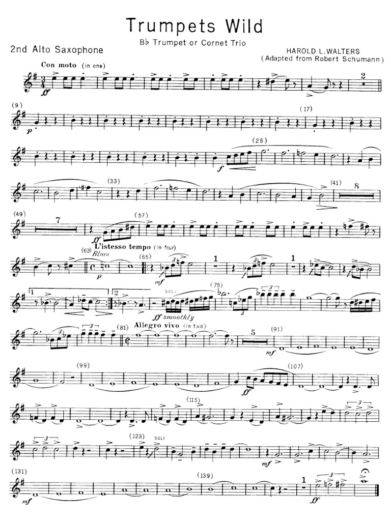 Trumpets-Wild-Alto Saxophone2 | PDF