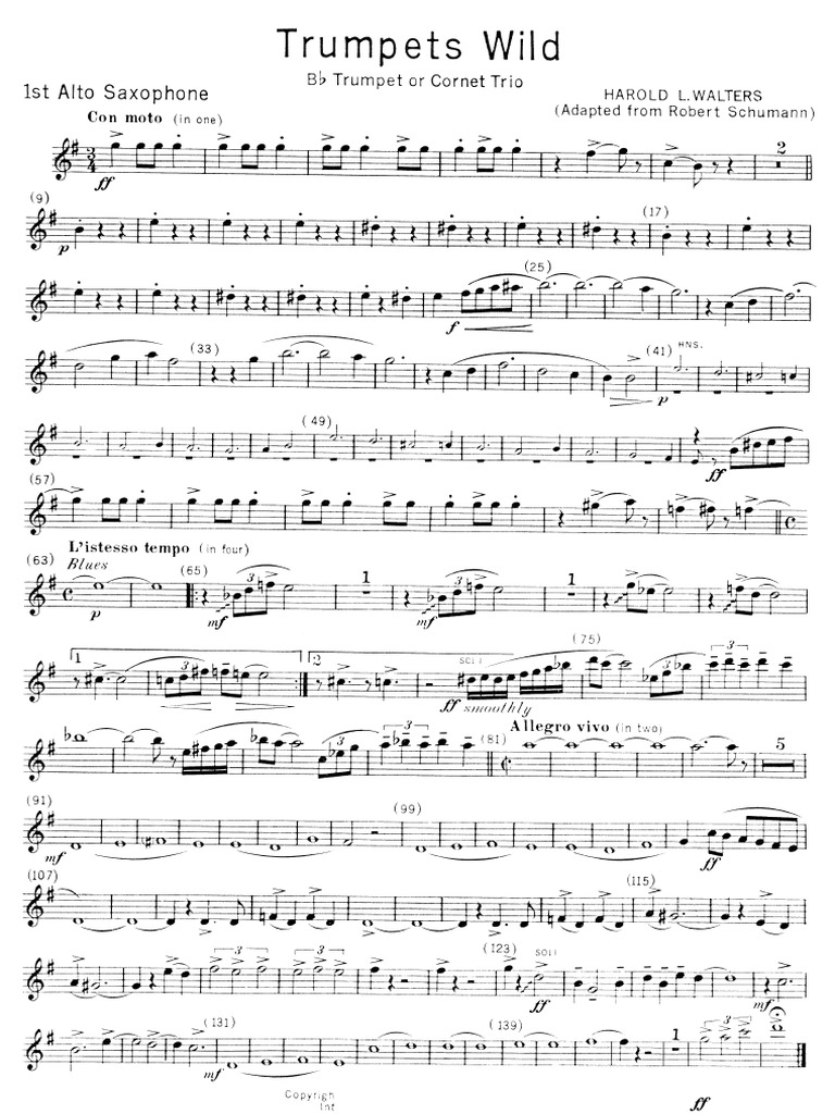 Trumpets Wild Alto Saxophone1 | PDF