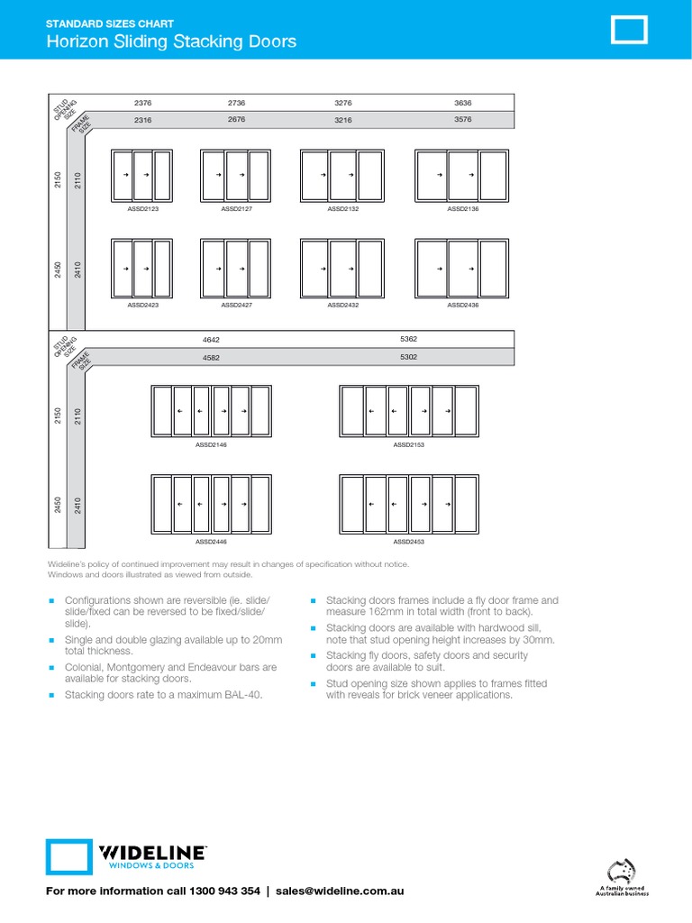 Aluminium Stacking Door Specifications | PDF | Door | Window