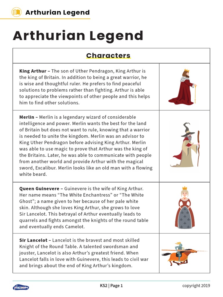 KS2 Arthurian Legend Writing Toolkit Mythsand Legends | PDF | Lancelot ...