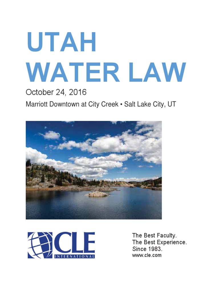Clyde S 2016 Utah Water Law Conf - GSL Water Right | PDF | Navigability ...