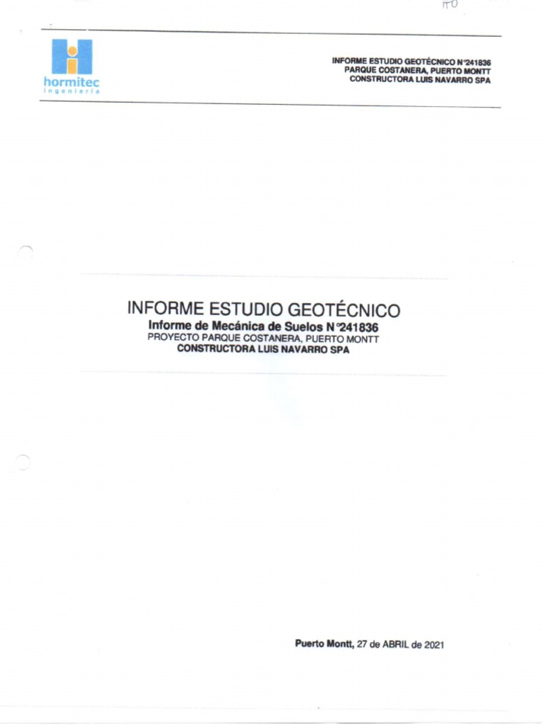 Informe Mecanica de Suelo | PDF