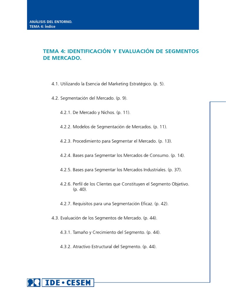 Identificacion Y Evaluacion De Segmentos De Mercado Pdf Marketing