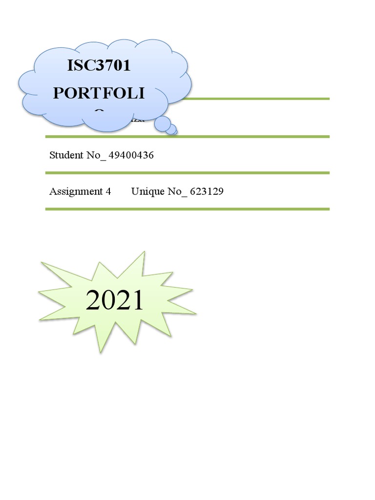 Isc3701 Portfolio | PDF | Teaching Method | Learning