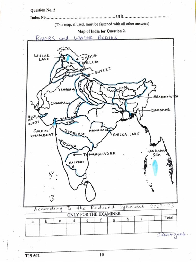 ICSE Map of India 2022-23 2 | PDF | Natural Disasters | Branches Of ...