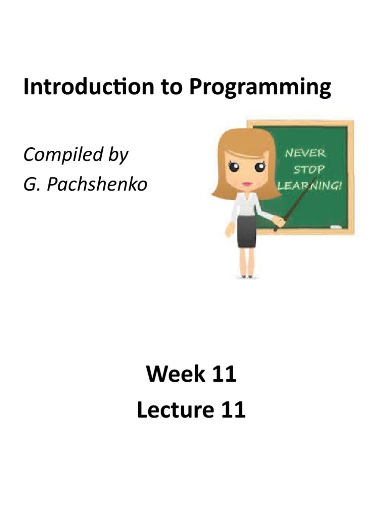 Presentation Week 11 IntProg Structure Pachshenko G.N. | PDF | Computer Programming | Software ...