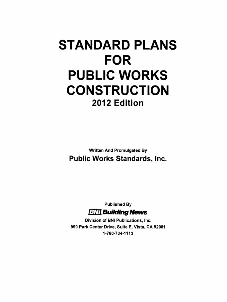 2012 Standard Plans For Public Work Construction | PDF | Storm Drain ...
