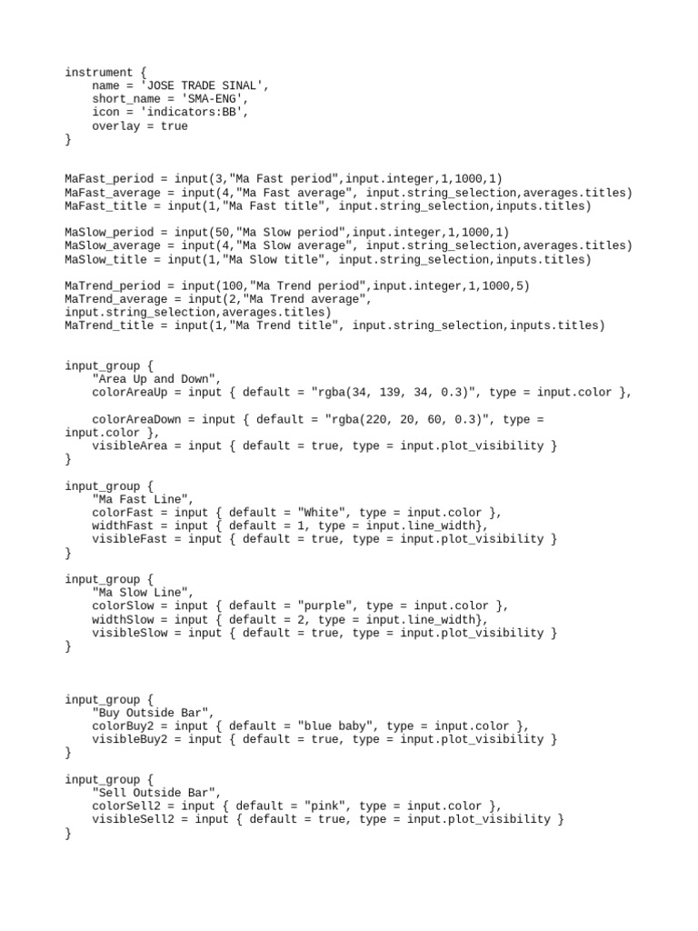 Script Jose Trade Sinal | PDF