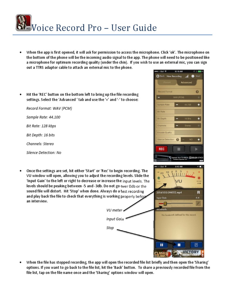 Voice Record Pro | PDF | Computer File | Mobile App