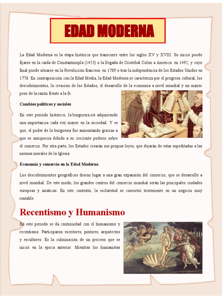 Edad Moderna | PDF | Período moderno temprano | Nueva españa