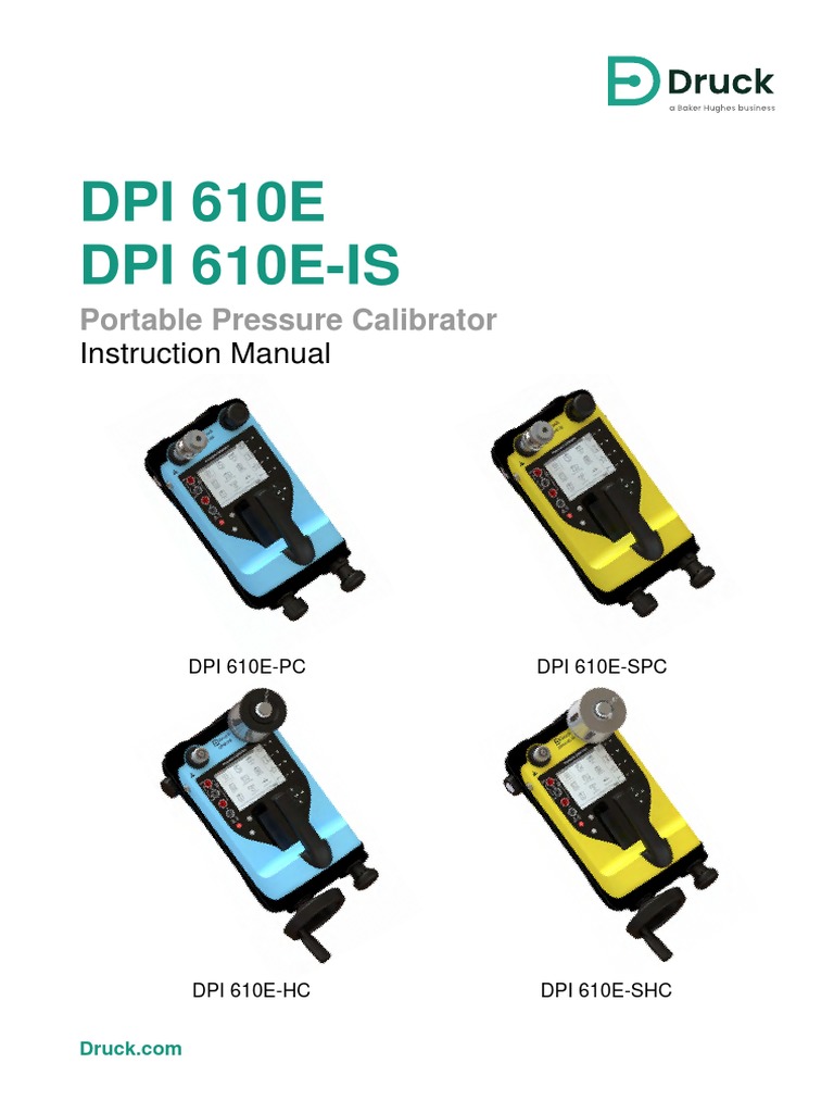 Druck DPI610E Full User Manual (English) 156M2720 | PDF | Calibration ...