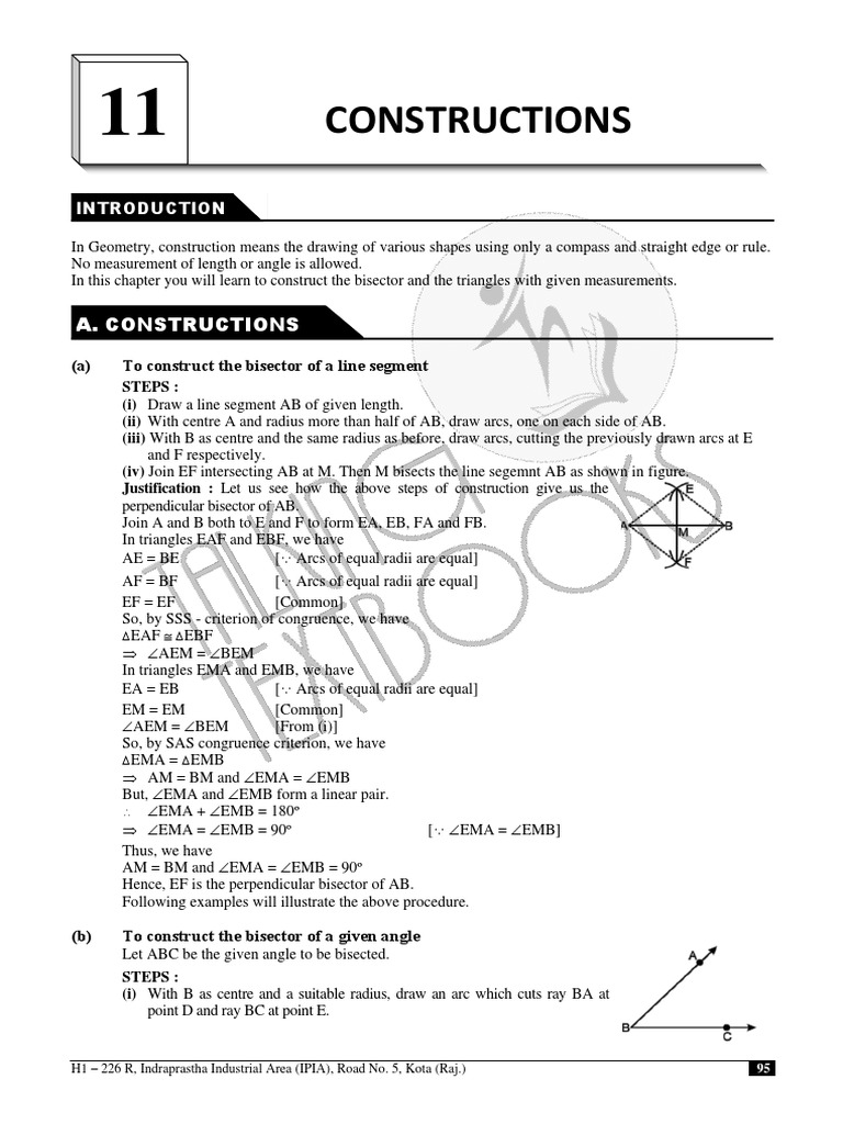 Constructions | PDF | Triangle | Perpendicular