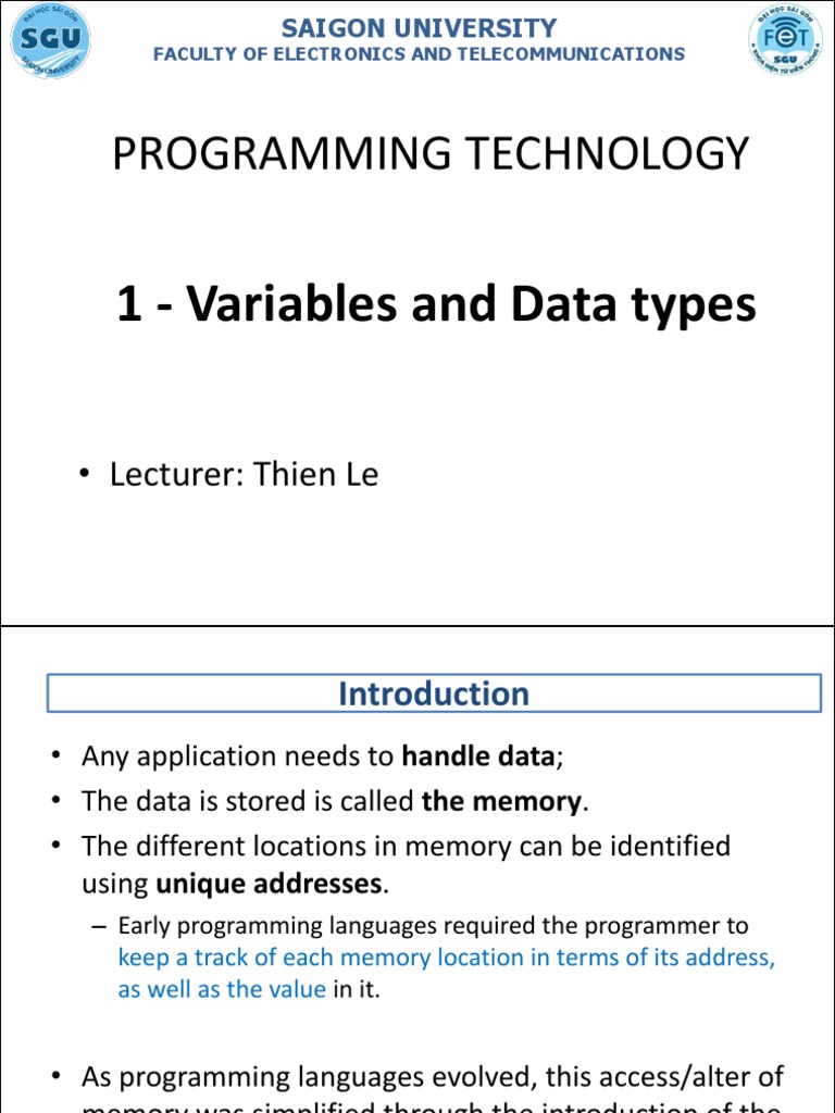 Ipl Lab 2 Variables And Data Types Pdf Integer Computer Science Variable Computer Science