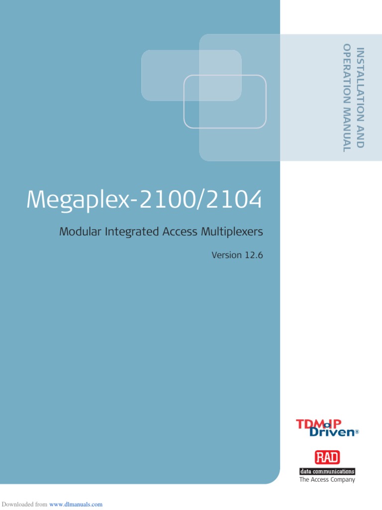 RAD Megaplex-2100 Installation and Operation Manual | PDF ...