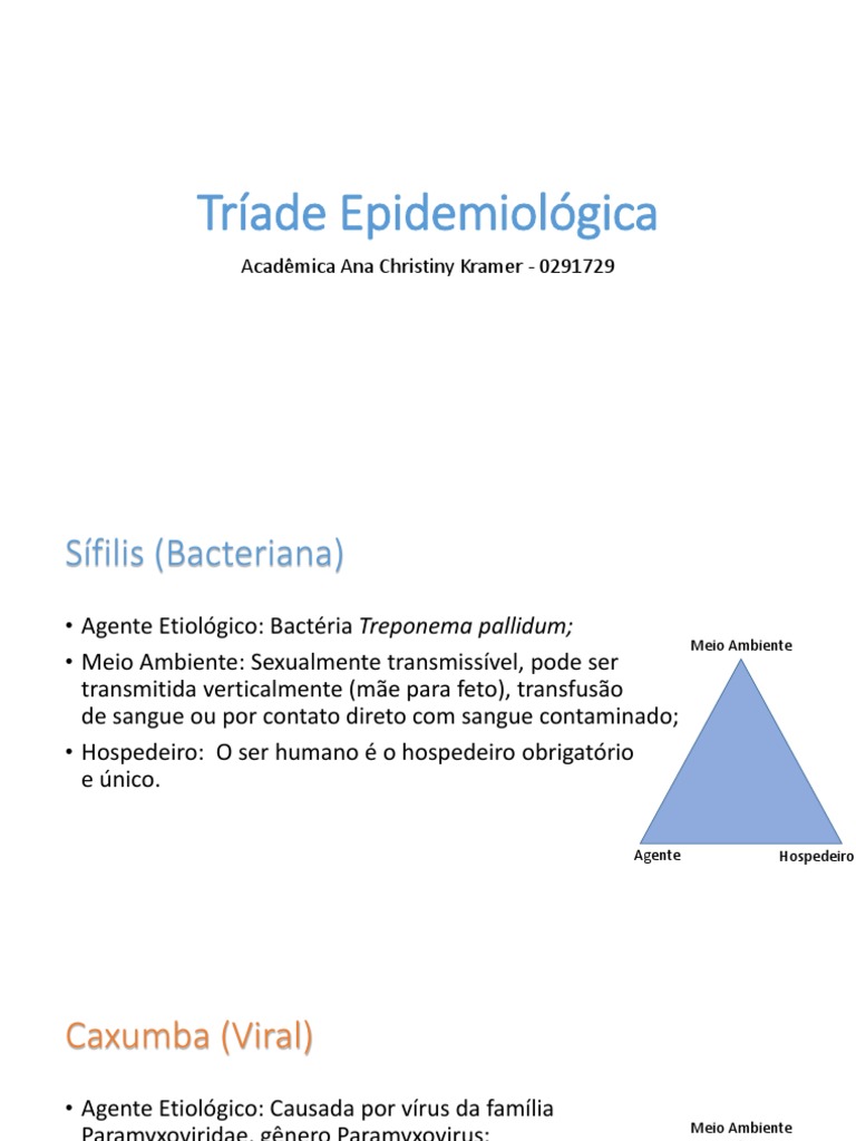 Tríade Epidemiológica | PDF