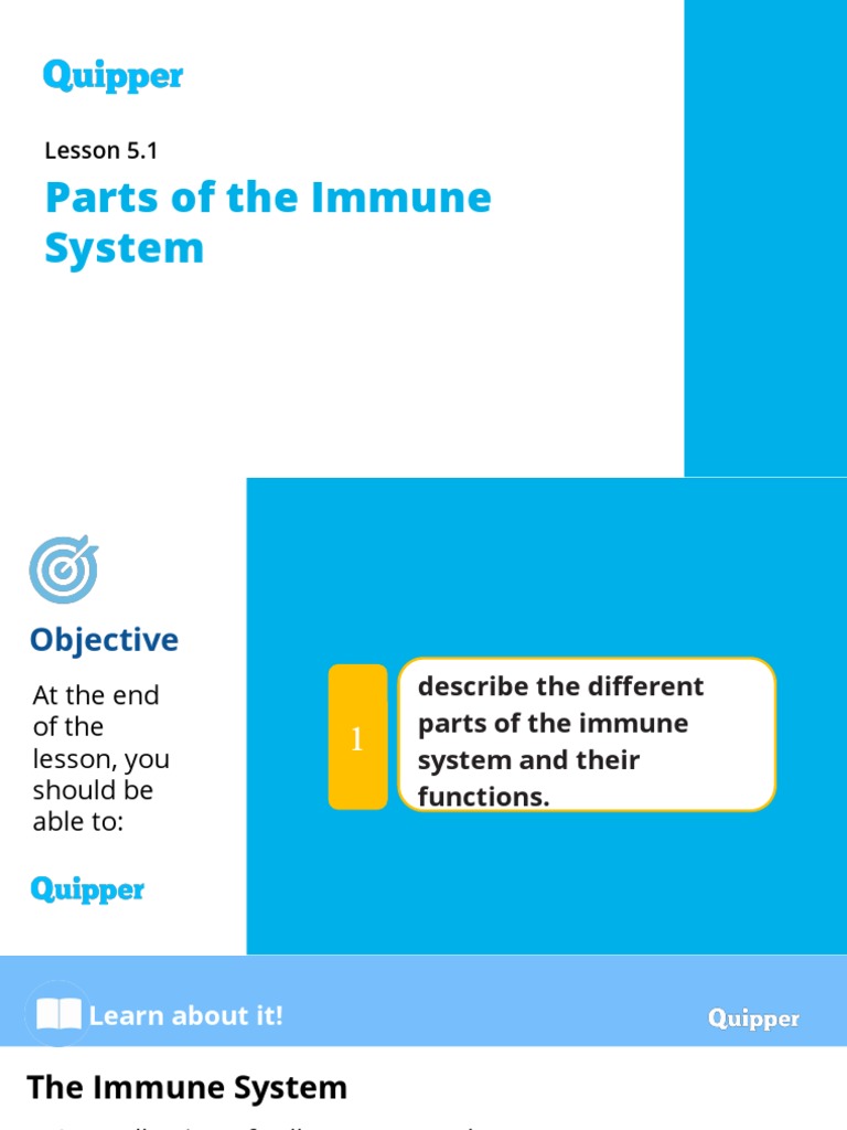 Earth and Life Science SHS 5.1 Parts of The Immune System | PDF ...