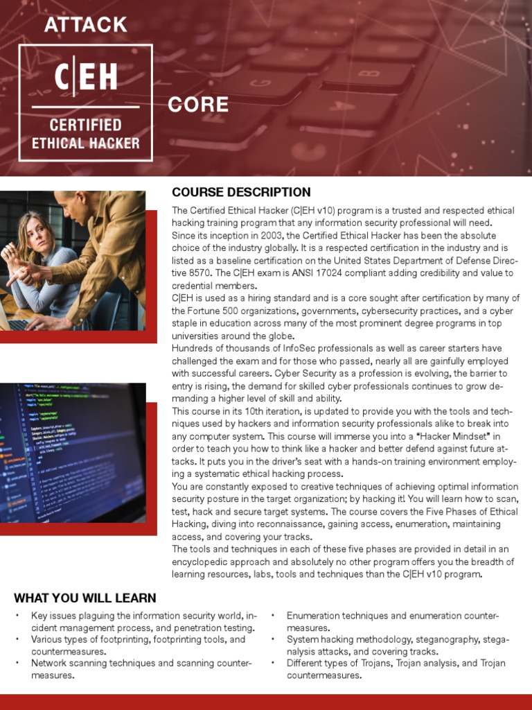 CEH Broucher | PDF | Security | Computer Security