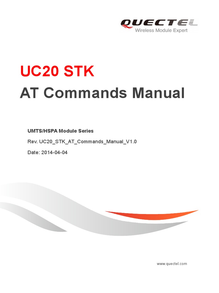 Uc20 STK: AT Commands Manual | PDF | High Speed Packet Access | Parameter (Computer Programming)