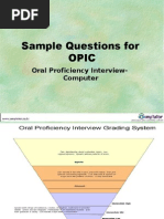 Opic Questions | PDF | Test (Assessment)