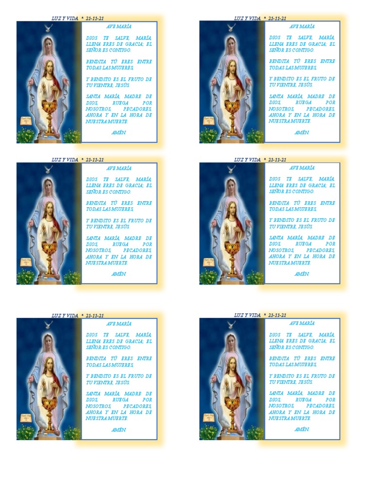Ave María | PDF | María, madre de Jesús | Seguidores de Jesús