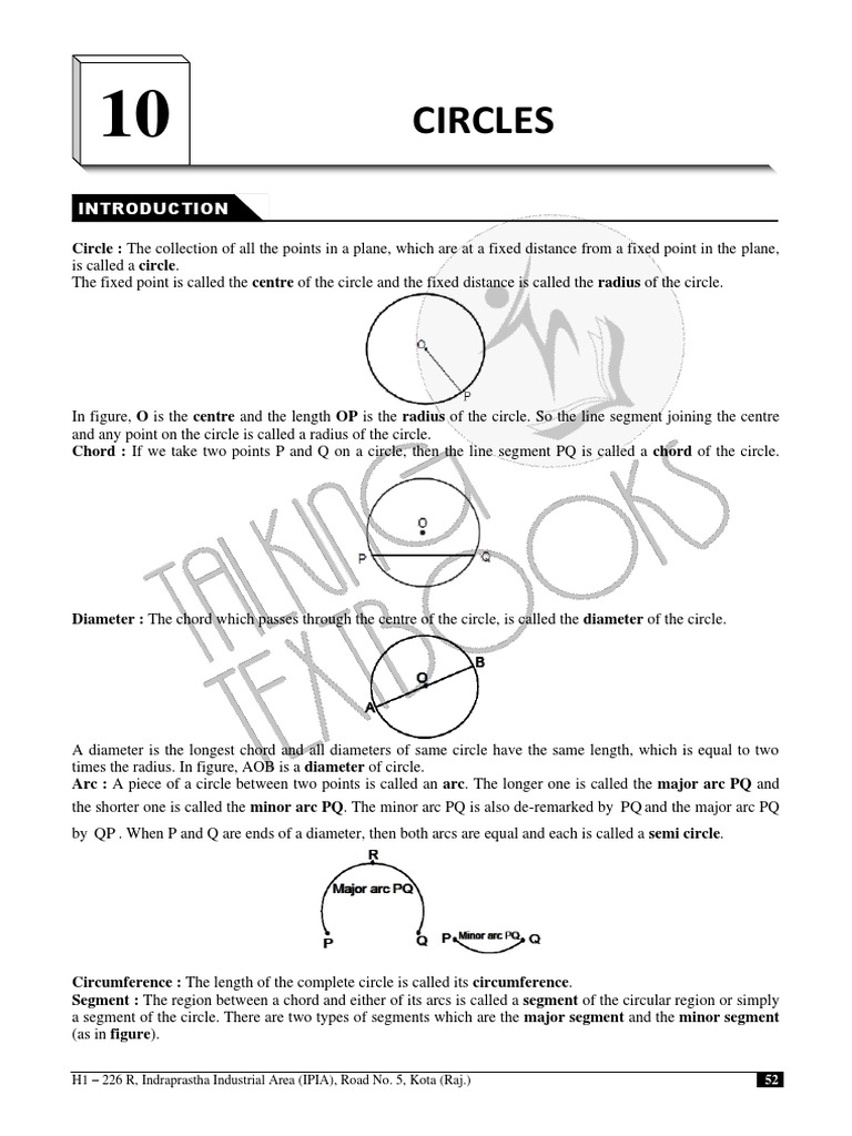 Circles | PDF | Circle | Perpendicular