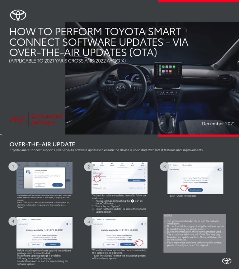 Toyota Smart Connect OTA Update Guide | PDF | Computer Engineering ...