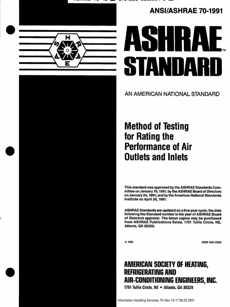 Ashrae 70-1991 | PDF