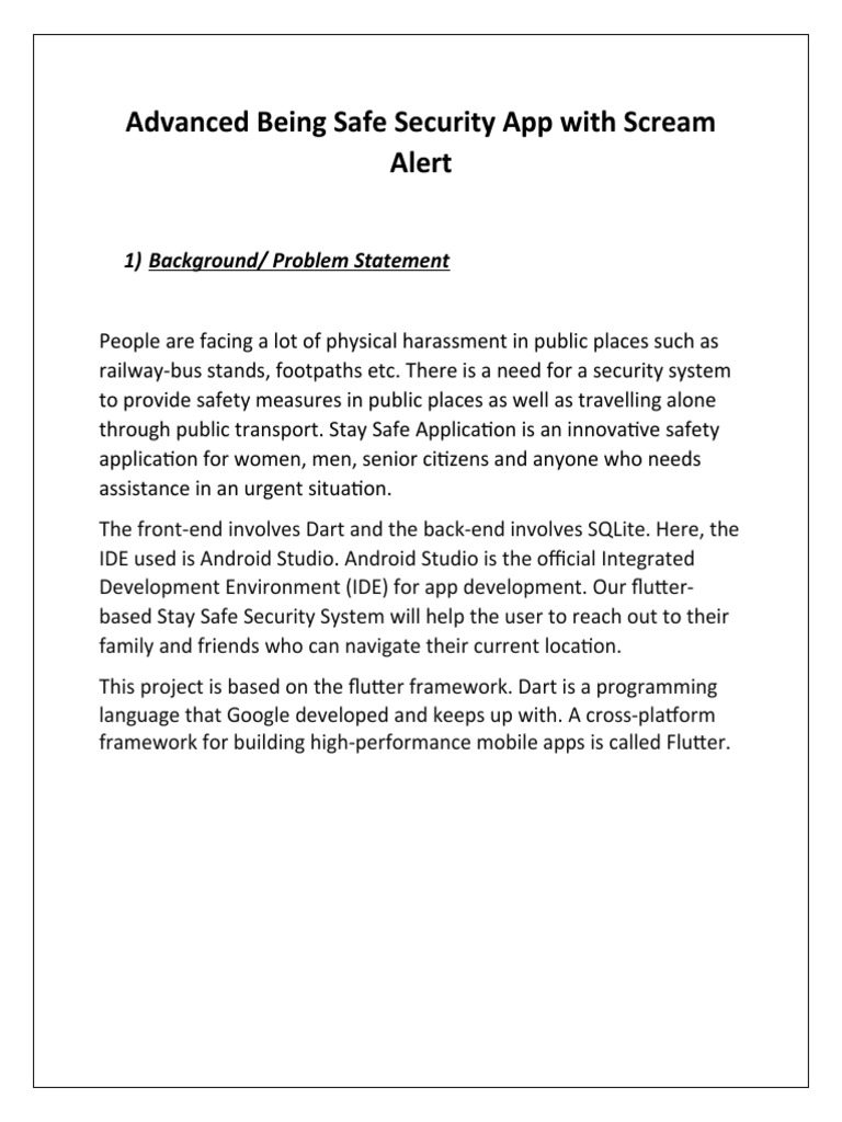 Advanced Being Safe Security App With Scream Alert | PDF | Ios | Mac Os