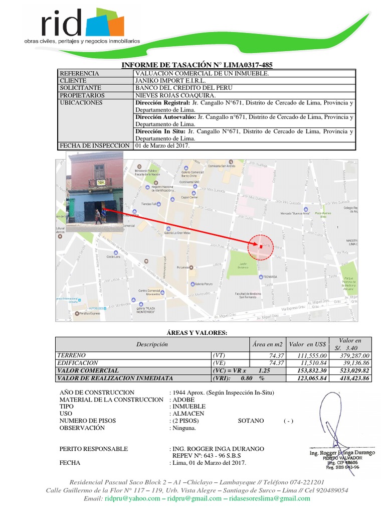 Janiko Import Eirl | PDF | Valoración (Finanzas) | Lima