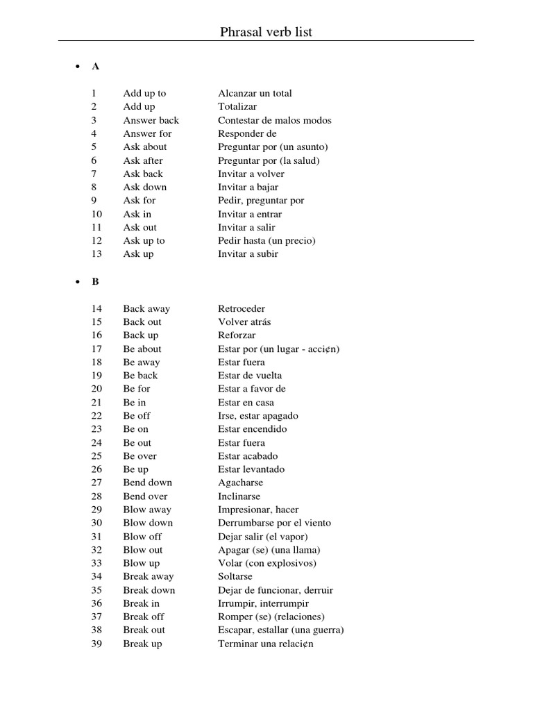 500 Phrasal Verbs | PDF