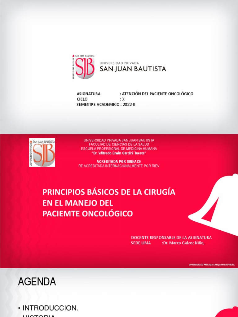 Principios Básicos de La Cirugía en El Manejo Del Paciente Oncológico 2022 II | PDF | Biopsia ...