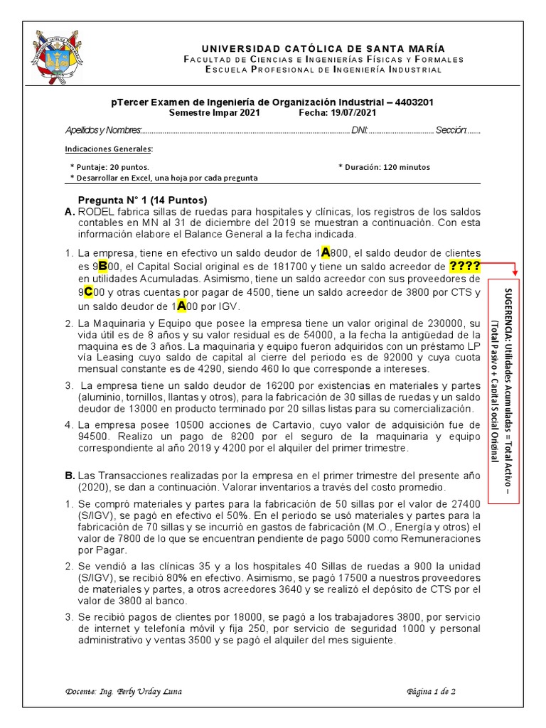 Tercer Examen de IOI 2021 | PDF | Business | Economias