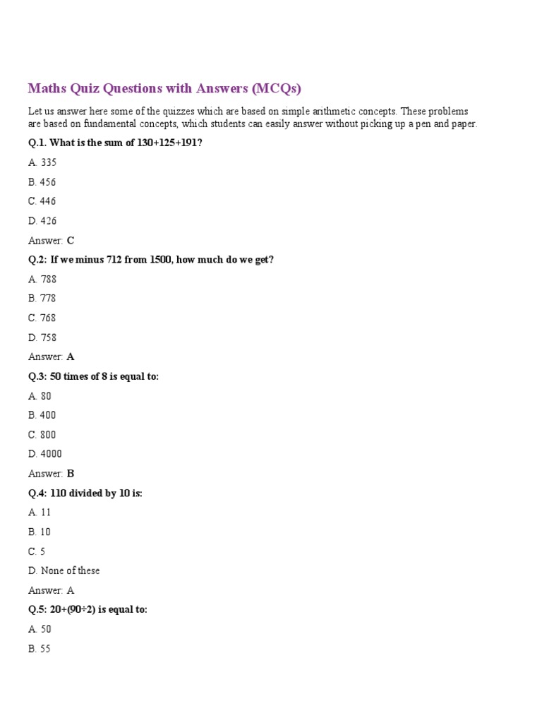 Math 1 | PDF | Mathematics | Elementary Mathematics