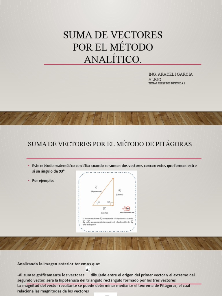 Suma de Vectores Metodo Analitico. | PDF | Vector Euclidiano | Funciones trigonométricas