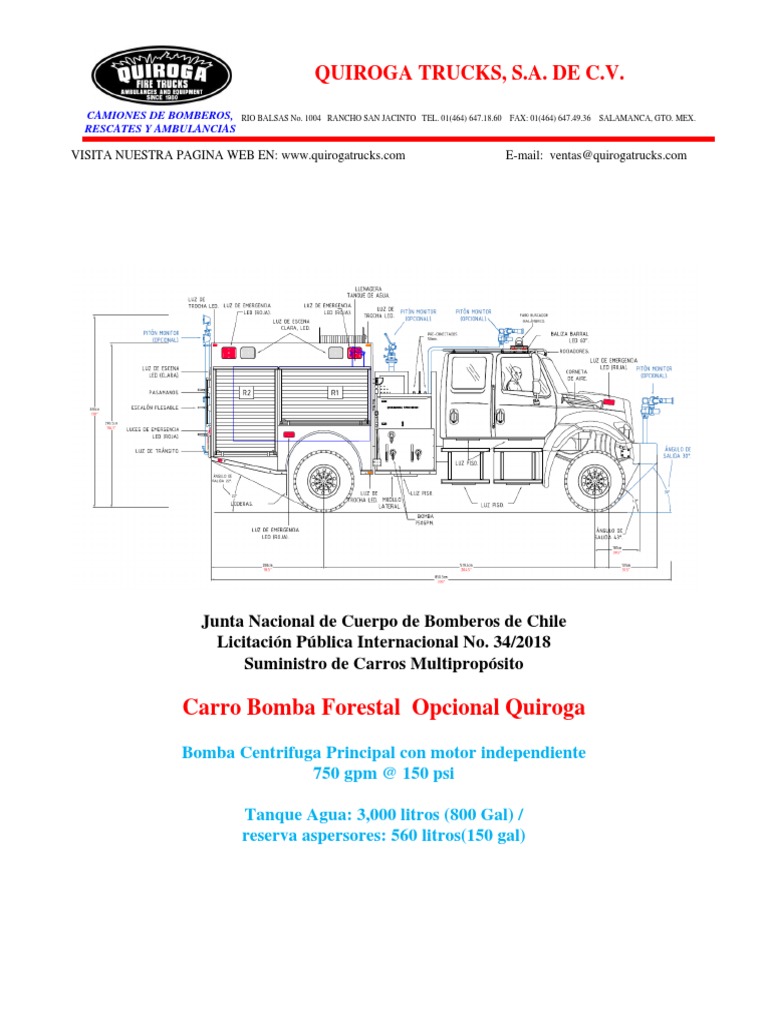 Descriptivo - Tec - Truck - Chile - Emergency - INTERNATIONAL HV607 ...