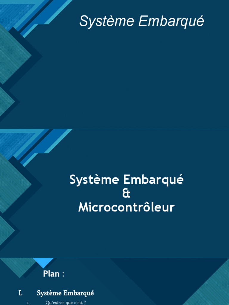Système Embarqué | PDF | Entrée/Sortie | Microcontrôleur