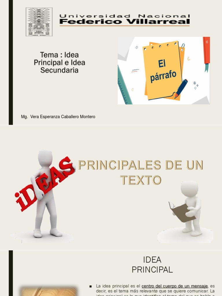 Clase 7 - Idea Principal y Secundaria | PDF | Cognición | Ciencia cognitiva