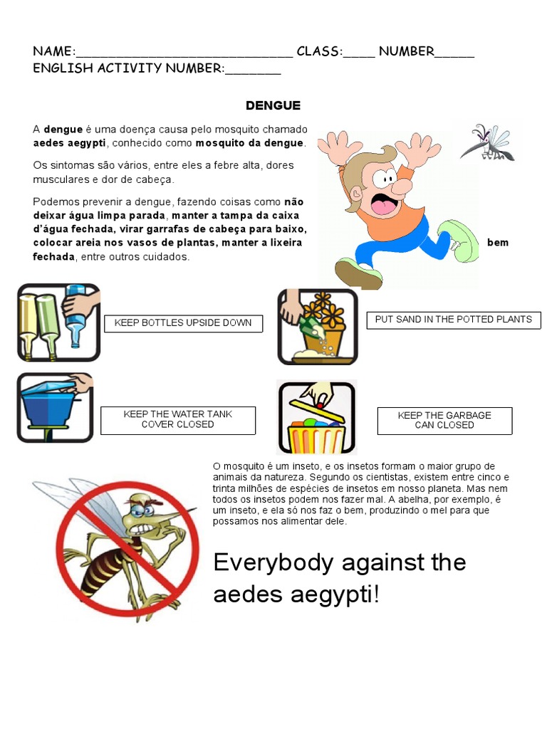 Prevent Dengue: Tips in English | PDF | Aedes aegypti