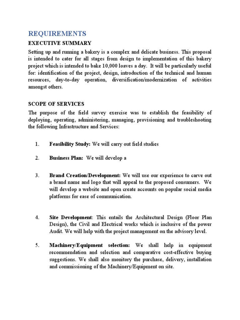 10,000 Loaves Bakery Project Proposal Summary | PDF | Brand | Economies