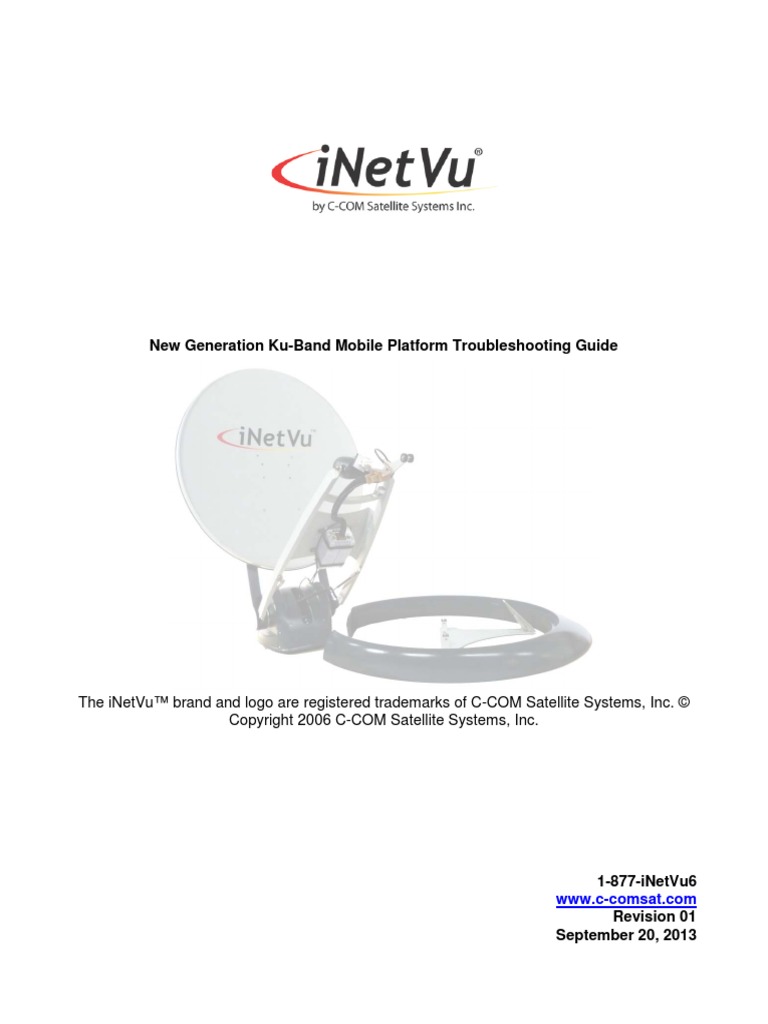 INetVu New Generation Ku-Band Mobile Platform - Troubleshooting Guide - 01 | PDF | Installation ...