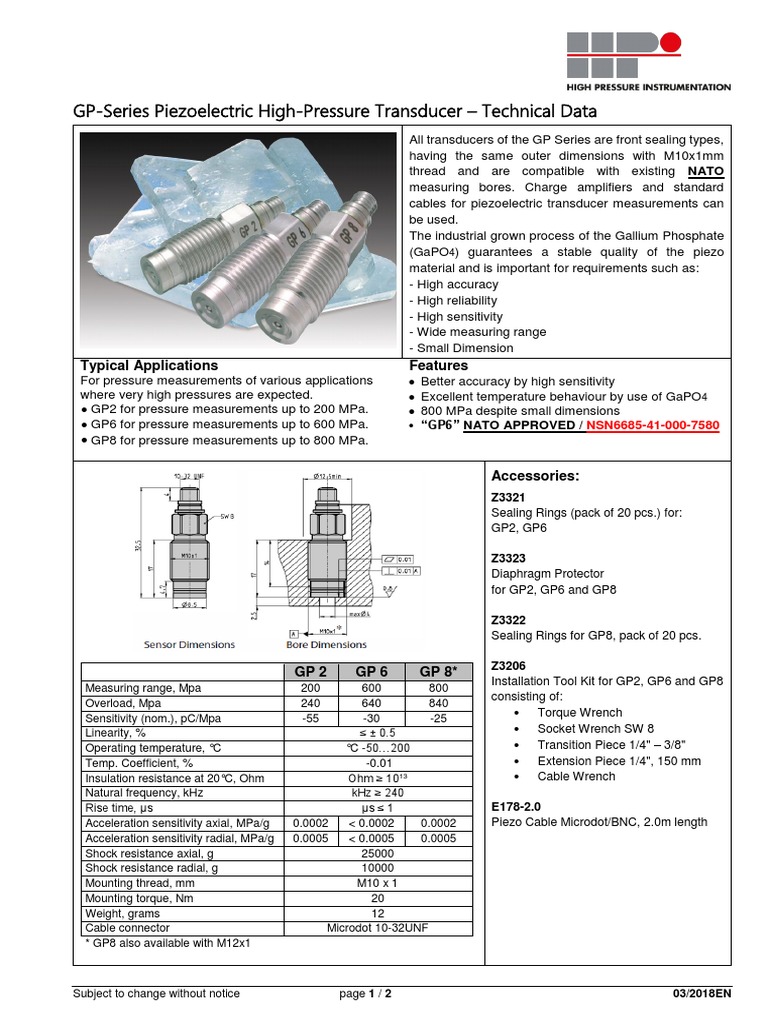 Datasheet HPI GP6 | PDF | Electrical Engineering | Equipment