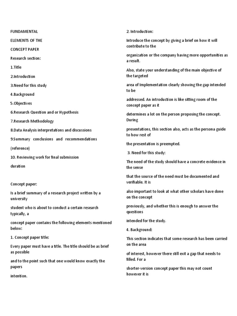 Concept Paper Guide | PDF | Science | Cognition