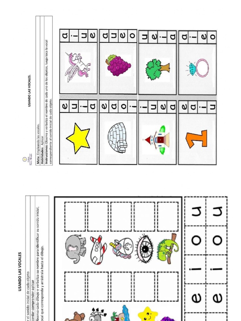 Prueba Sonido Inicial Vocálico Pdf