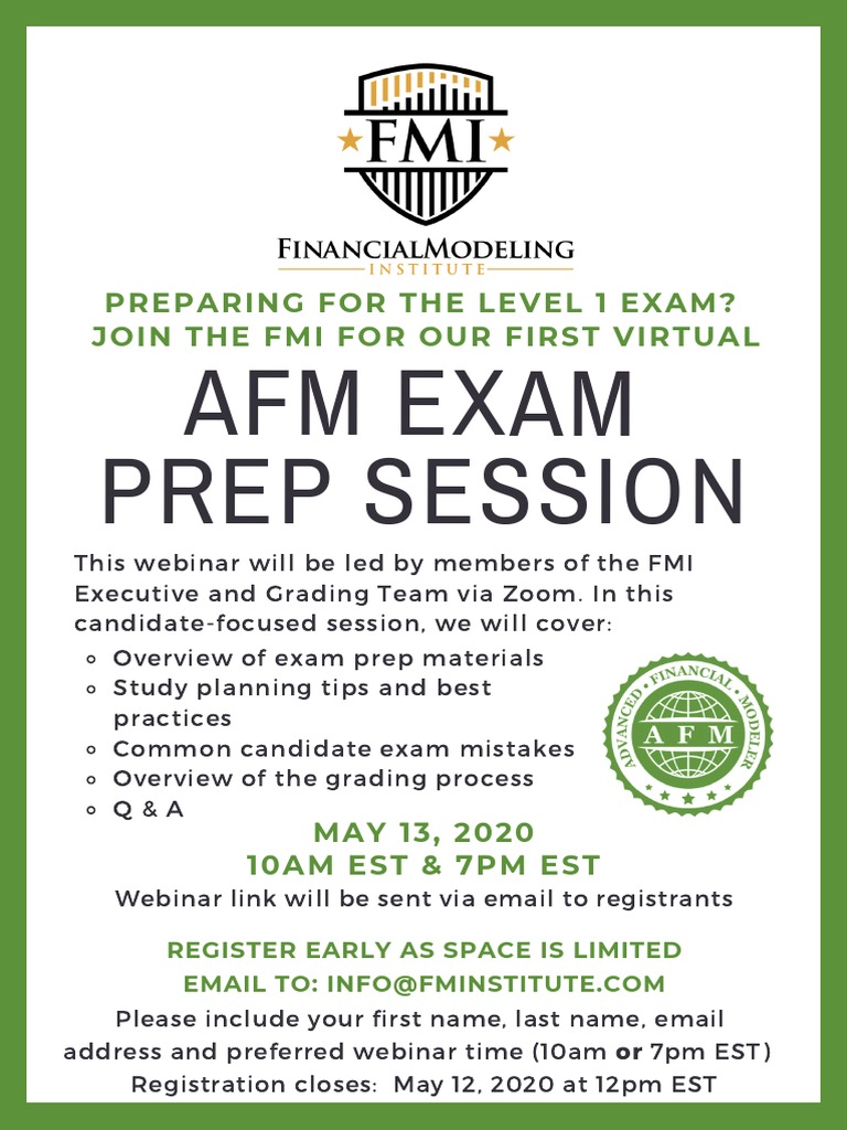AFM Exam Prep Webinar | PDF
