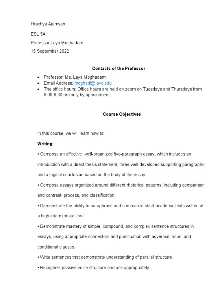 Syllabus Review | PDF | Sentence (Linguistics) | Languages